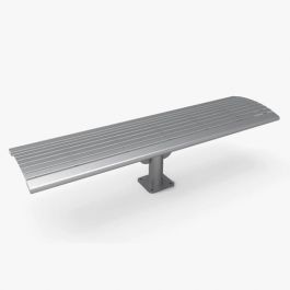 Buy Now - Commercial 6' Phoenix Cantilever Horizontal Steel Slat Bench ...