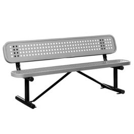 6' Perforated Steel Bench by Leisure Creations