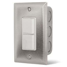 Infratech Indoor In-Wall Duplex Switch with Wall Plate - 14-4300