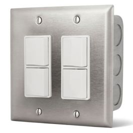 Infratech Indoor Dual Duplex 240V Switch with Wall Plate - 14-4305