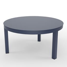 34" Round Commercial Solid Top with Coastal Coffee Table Frame on Sale ...