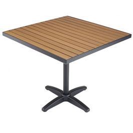 TA-PT 36"x36" Faux Teak Outdoor Dining Table Top and Bases-TA-PT-TOP-36x36