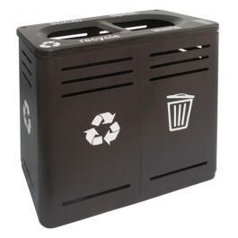 Buy Now Commercial Rectangular Waste Receptacle with Dual 22 Gallon ...