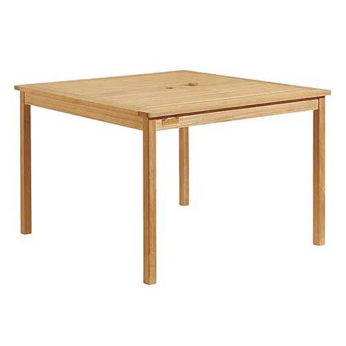 Teak Wood Commercial 42" Square Dining Table on Sale Now - Leisure ...